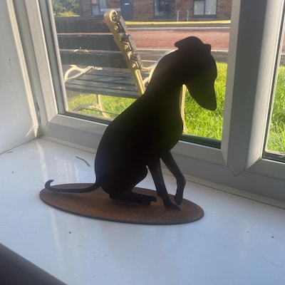 Rusty Metal Greyhound/whippet/lurcher Gift, Greyhound/whippet Outdoor ...