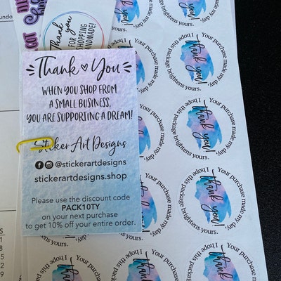 16 Thank You Stickers Happy Mail Labels Packaging Stickers - Etsy