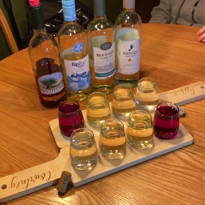 Custom Wine Tasting Set, Engraved Wine Flight, Monogrammed Wine Sampler ...