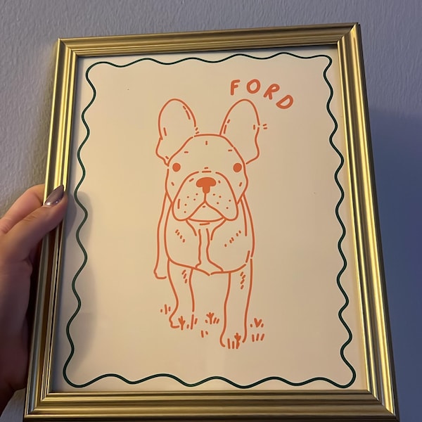Custom Dog Portrait Custom Badly Drawn Pet Art Personalized Badly Drawn ...