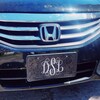 Red and Blue Floral Personalized License Plate and Car Coasters ...