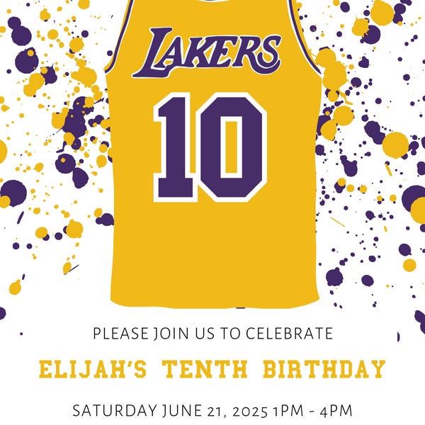 Basketball Birthday Invitation | NBA Birthday Party | Basketball Party ...