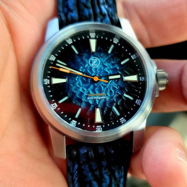 Shark Skin Watch Strap, Shark Skin Watch Strap, Blue Watch Strap, Blue ...