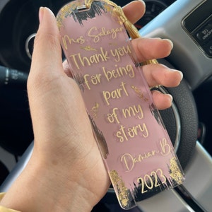 Personalized Teacher Bookmark Gift , Acrylic Bookmark, Teacher Gift ...