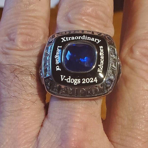 Personalized XL Trophy Championship Ring - MVP Ring, Coach's Ring, Hall ...
