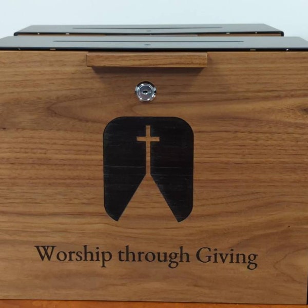 Wall Mounted Church Collection Box: Locking Donation Box - Etsy