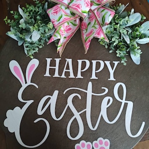 Easter Front Door Decor Happy Easter Easter Decor Easter Wreath Easter ...