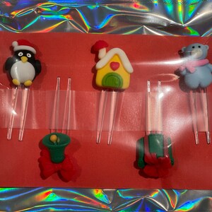 Christmas Bento Lunch Food Picks Santa Food Picks Mrs. Claus Food Picks ...