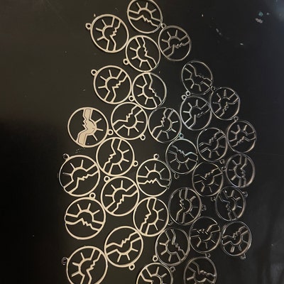 18K Gold World Map Earring Charm, Map in Round Earring, Raw Brass ...