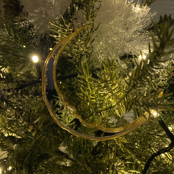 Crescent Moon Tree Ornament. - Etsy