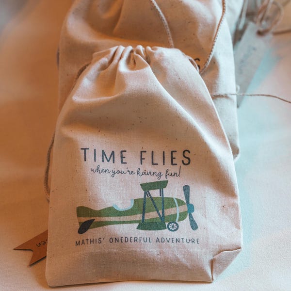 Airplane Birthday Bag - Kids Birthday Favors -customized Goodie Bag ...