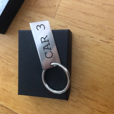 Custom Keychain Engraved Stainless Steel Personalized Gift for Him or ...