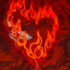 Heart With Fire Neon Sign Custom Handmade Art Neon Light White Vibes ...