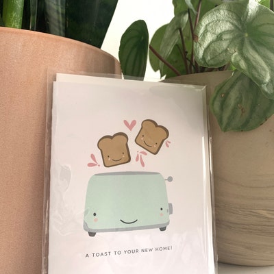 Housewarming Toast Card Funny New Home Greeting, Moving House Gift ...