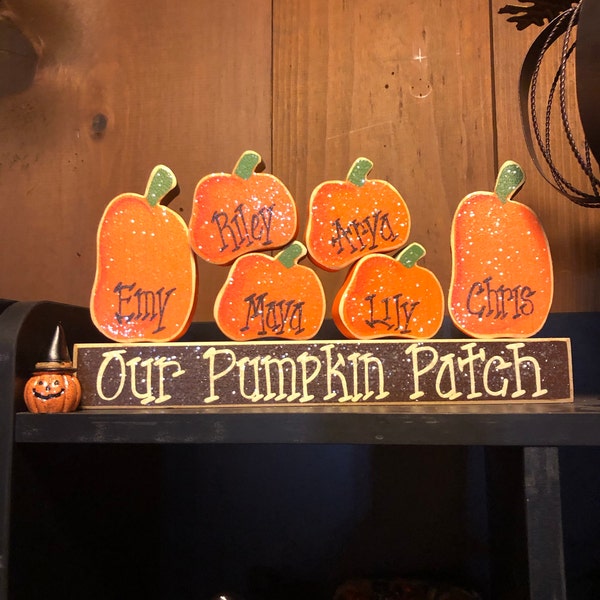 Fall Decor Personalized Thanksgiving Decor Personalized Pumpkins Family ...