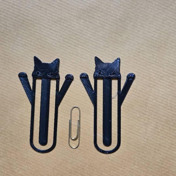 Curious Climber: 3D Printed Hanging Black Cat Bookmark - Etsy