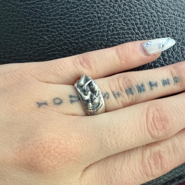 Crusader Knight Ring, Christian Medieval Templar Men Ring, Fathers Day ...