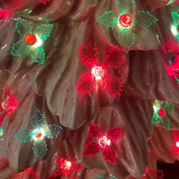 25 Replacement Med/large Ceramic Christmas Tree Large Twist Light Bulbs ...