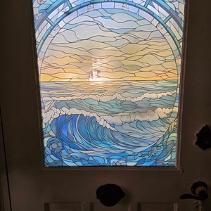 Stained Glass Transom Window Film Custom Transom Window Stained Glass ...