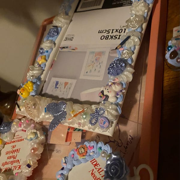 Decoden Photo Frame Cream Glue and Charms Kit ,decoden Kits for ...