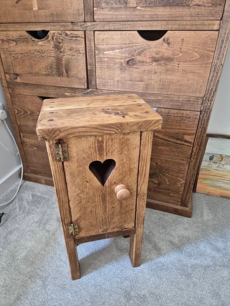 Handmade bedside table side table nightstand reclaimed wood scaffold ...