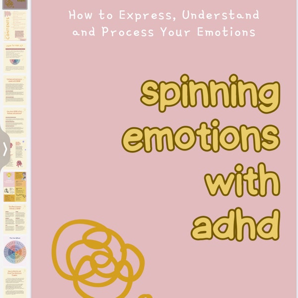 ADHD Feelings Wheel Workbook | Spinning Emotions With ADHD | Emotional ...