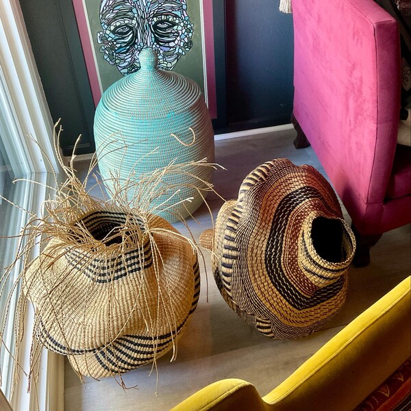 Bolga Basket,basabasa Pot Basket,large Basket African Market Basket ...