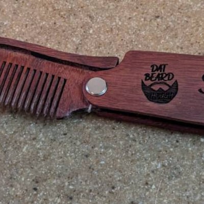 Custom Engraved Beard Comb, Personalized Wooden Comb, Groomsmen Gift ...