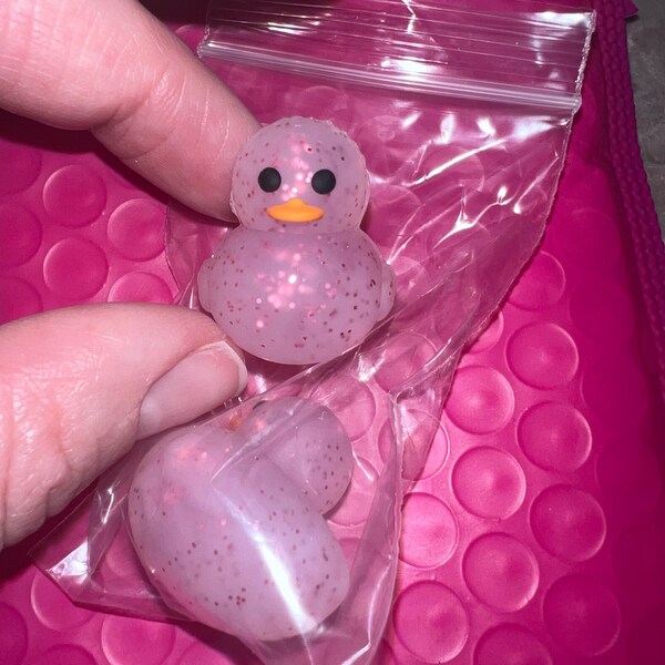 SET OF 2, Duck Silicone Bead, Rubber Duckie Bead, 3D Focals, Duck ...