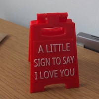 Romantic MINI SIGN. A Little Sign to Say I Love You. Valentines Gift ...