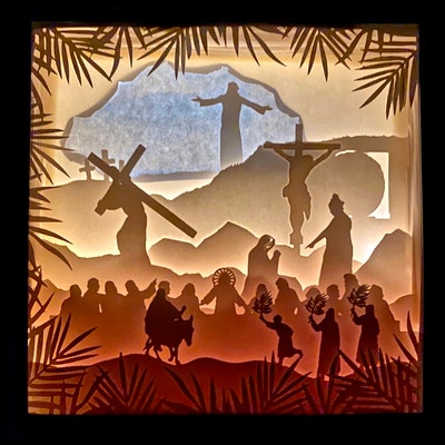Holy Week, Cut File, 3D Shadow Box, SVG, PNG, Easter Gift, Easter ...