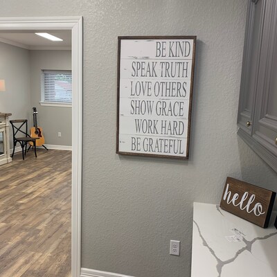 Daily Reminder Sign With Frame - Etsy