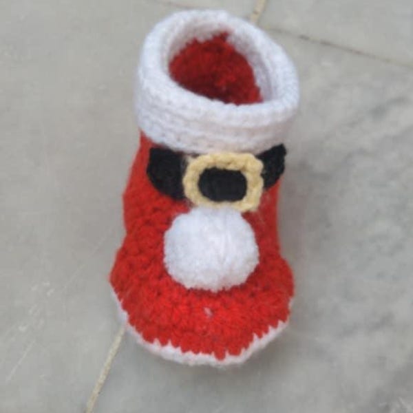 Santa Boots Crochet Pattern PDF | Christmas Booties Amigurumi | Holiday ...