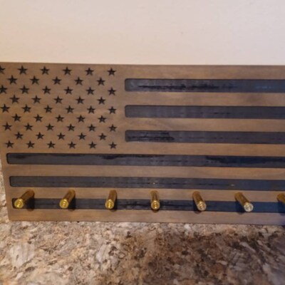 Wall Mounted American Flag Key Holder/keyholder Key Rack With Bullet ...