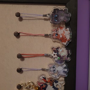 Cute Starry Warrior Cat Charms Keyrings - Etsy