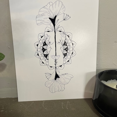 Vulva Print Vagina Body Positive Print Black and White - Etsy