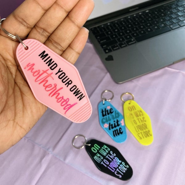 Motel Keychain Template Presized | SVG Files for Cricut | Hotel ...