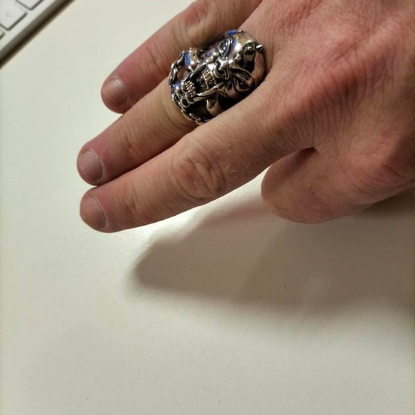 Handmade Crypto Ring Solid Silver, Sleek Design, Perfect Gift for Tech ...