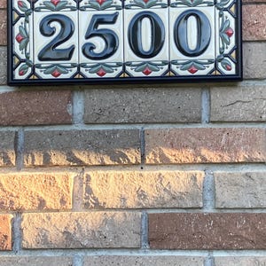 House Numbers Address Tiles Framed Set Custom Address Tiles Sign Hand ...