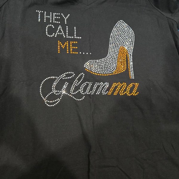They Call Me GLAMMA Bling Rhinestone / Glitter Shirt, Gifts for Grandma ...