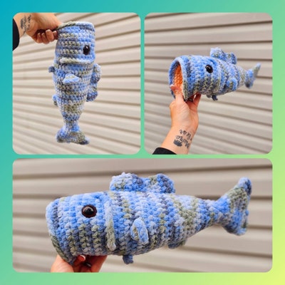 PATTERN: Plush Barry the Bass Pattern Amigurumi Largemouth Bass Pattern ...