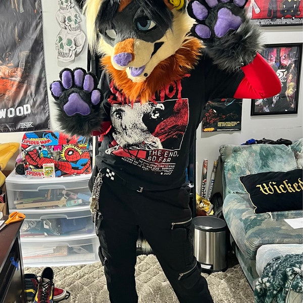 PATTERN - Slim-style Puffy 5 Finger Hand Paws + High Detail ...