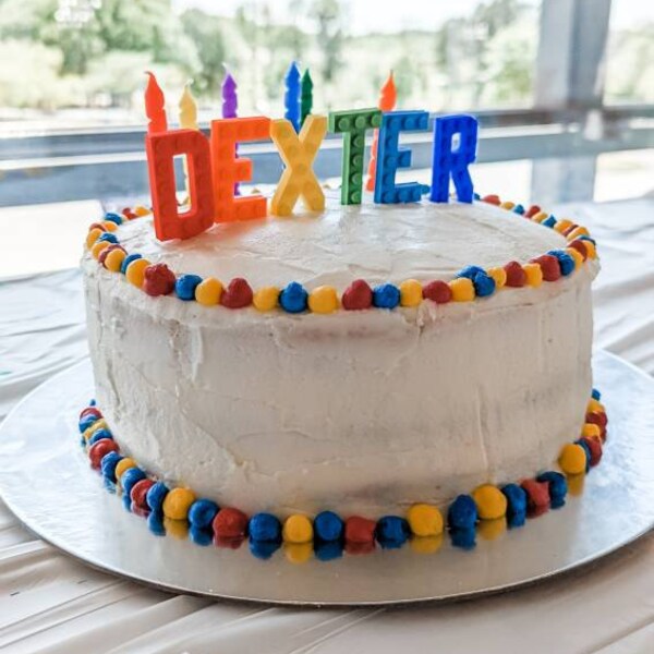 Kids Birthday Cake Name Sign | Tiny Brick Letters for Cake | Cake ...