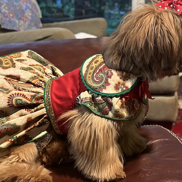 Fancy Dog Dress for Small Dogs, Custom Dog Outfits, Dog of Honor Outfit ...