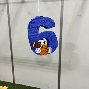 Custom Made Number Three Pinata With Blue Bow and Apple Accent - Etsy