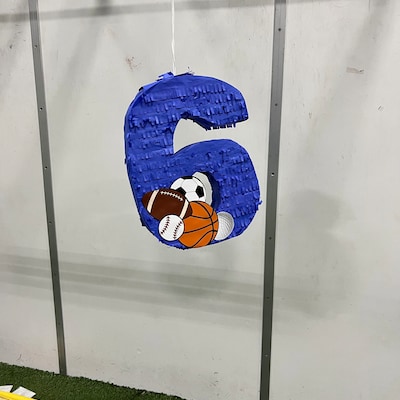 Custom Made Number Three Pinata With Blue Bow and Apple Accent - Etsy