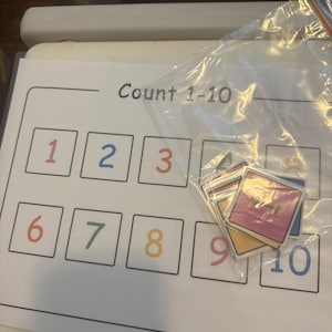 Number Matching Puzzle Count 1 to 10 Preschool Homeschool or ...