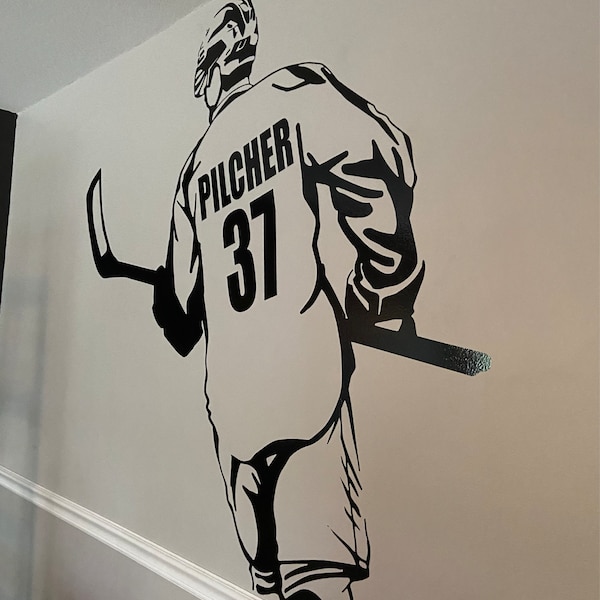 Custom Football Player Wall Decal - Personalize With Name & Numbers ...