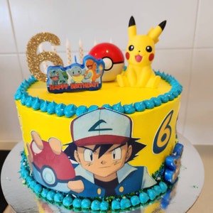 Pokemon Cake Topper, Edible Images for Your Cake Custom Edible Icing - Etsy