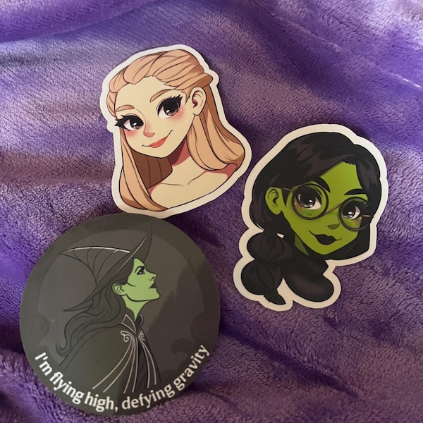Wicked Glinda and Elphaba Stickers Set 2 - Etsy